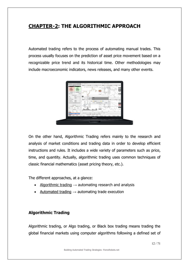 Building Automated Trading Strategies for Trading the Global Financial Markets | PDF