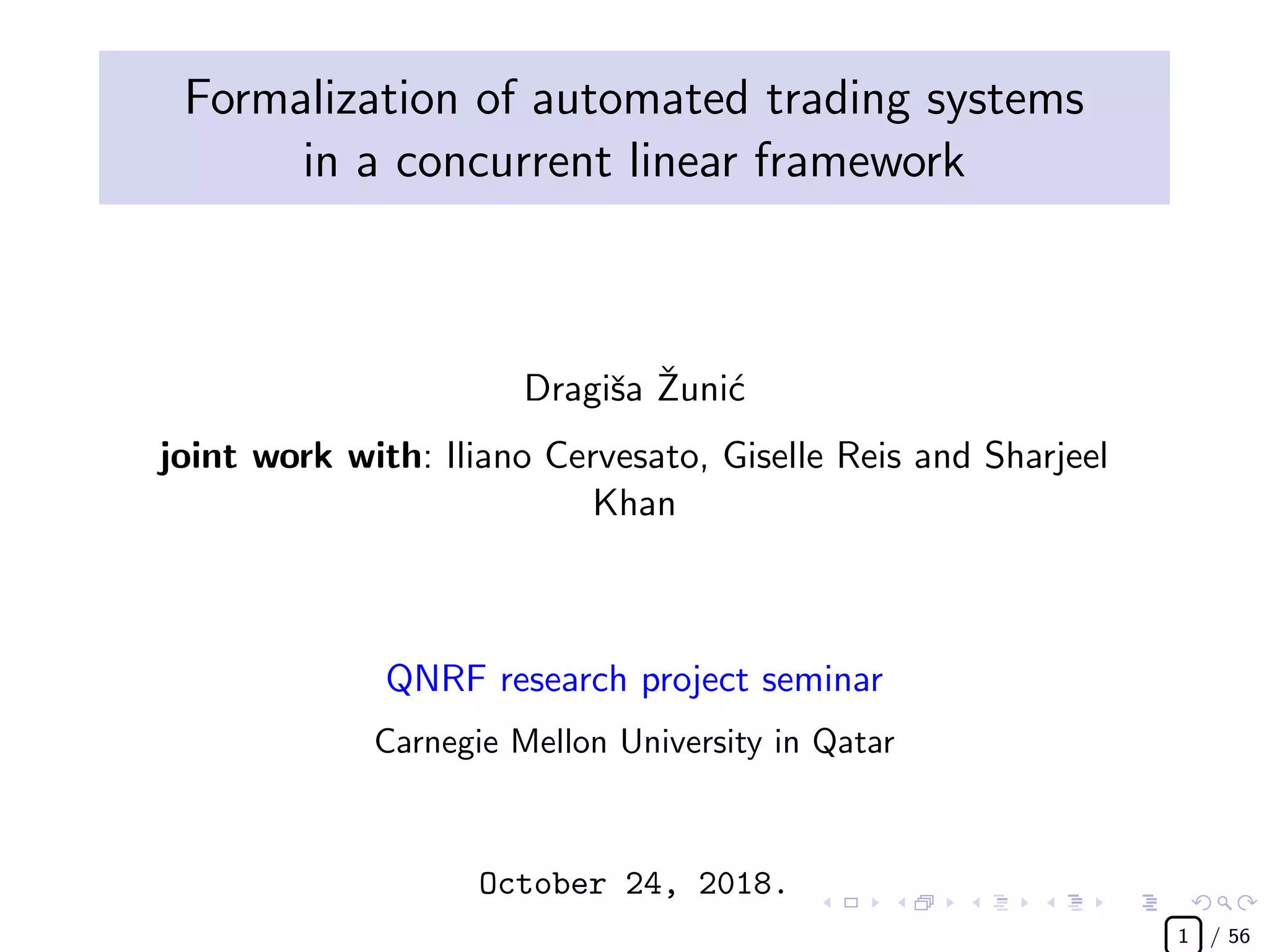 Automated Trading System Ats In A Concurrent Linear Framework Clf