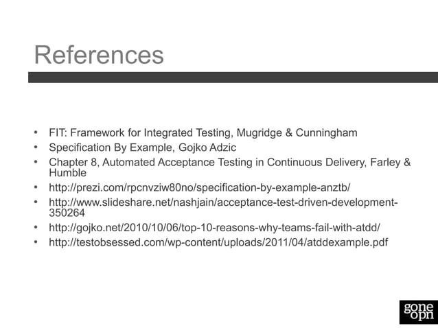 Automated Acceptance Tests & Tool choice | PPTX