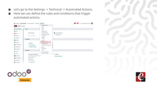 Automated Actions in Odoo 17 - Odoo 17 Slides | PPT