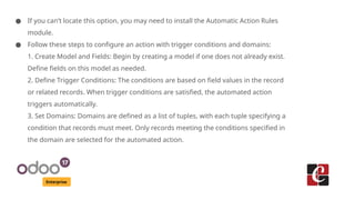 Automated Actions in Odoo 17 - Odoo 17 Slides | PPT
