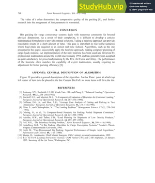 Automated Air Load Planning | PDF