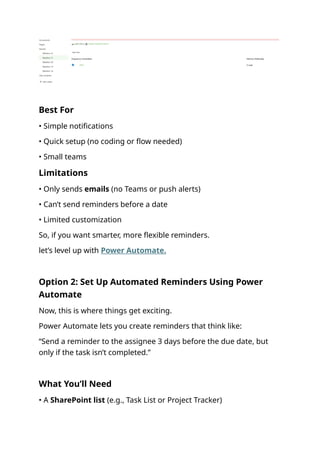 How to Set Up Automated Reminders and Alerts in SharePoint (Step-by ...