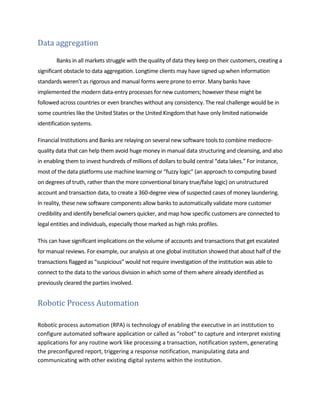 Automated anti money laundering using artificial intelligence and ...