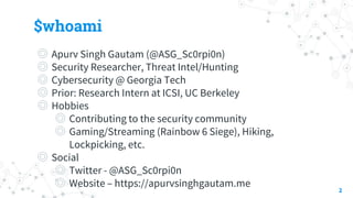 Automating Threat Hunting on the Dark Web and other nitty-gritty things ...