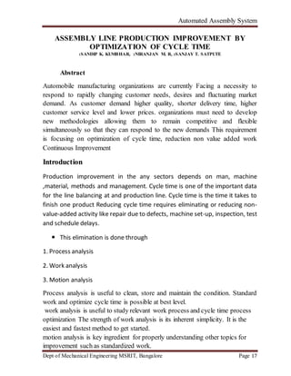 Automated assembly systems | DOCX