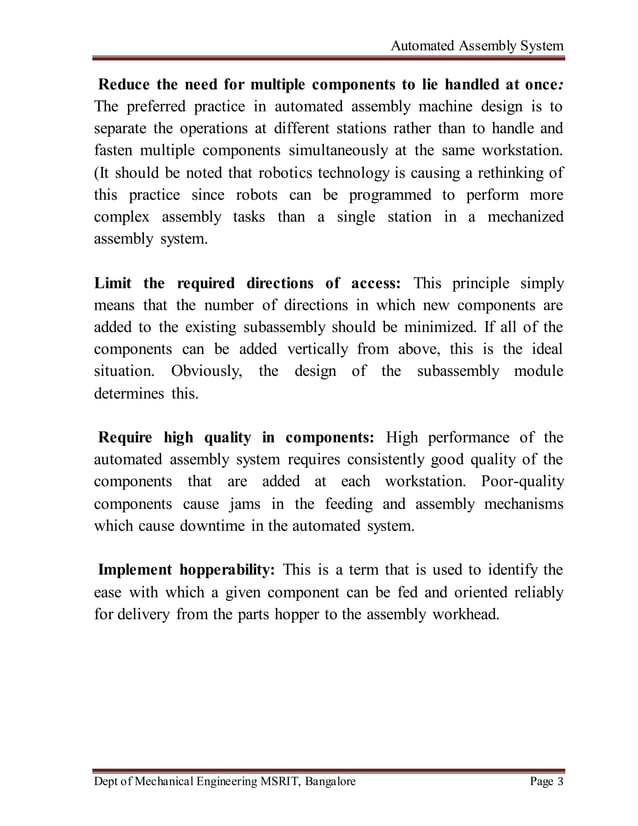 Automated assembly systems | DOCX