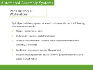 Automated assembly systems | PPTX