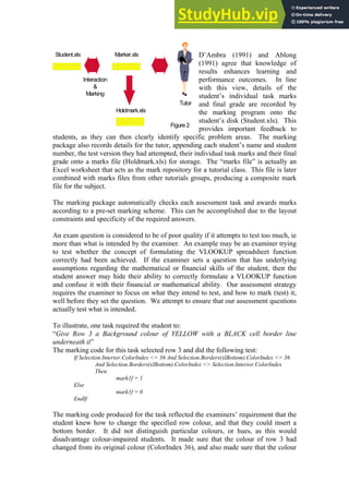 Automated Assessment And Marking Of Spreadsheet Concepts | PDF ...
