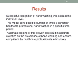 Automated assessment of hand hygiene compliance in healthcare settings ...