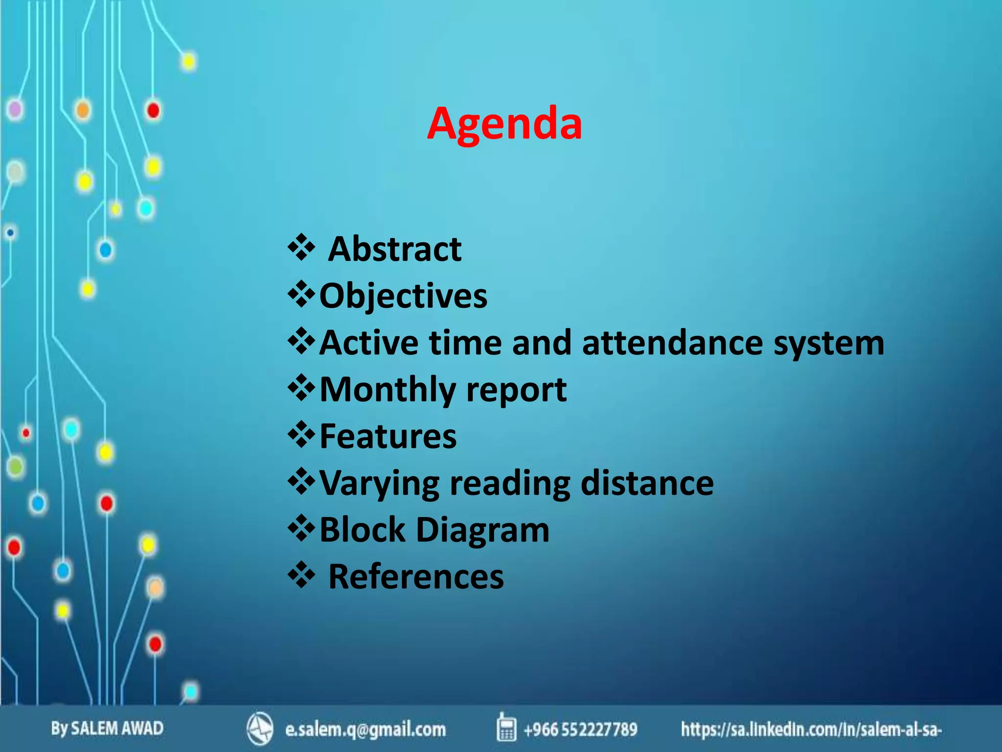 Automated attendance monitoring system | PPTX