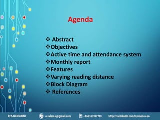 Automated attendance monitoring system | PPTX