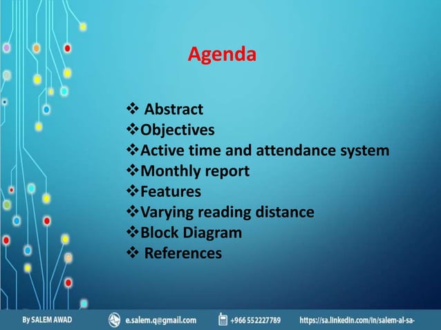 Automated attendance monitoring system | PPTX | Technology & Computing