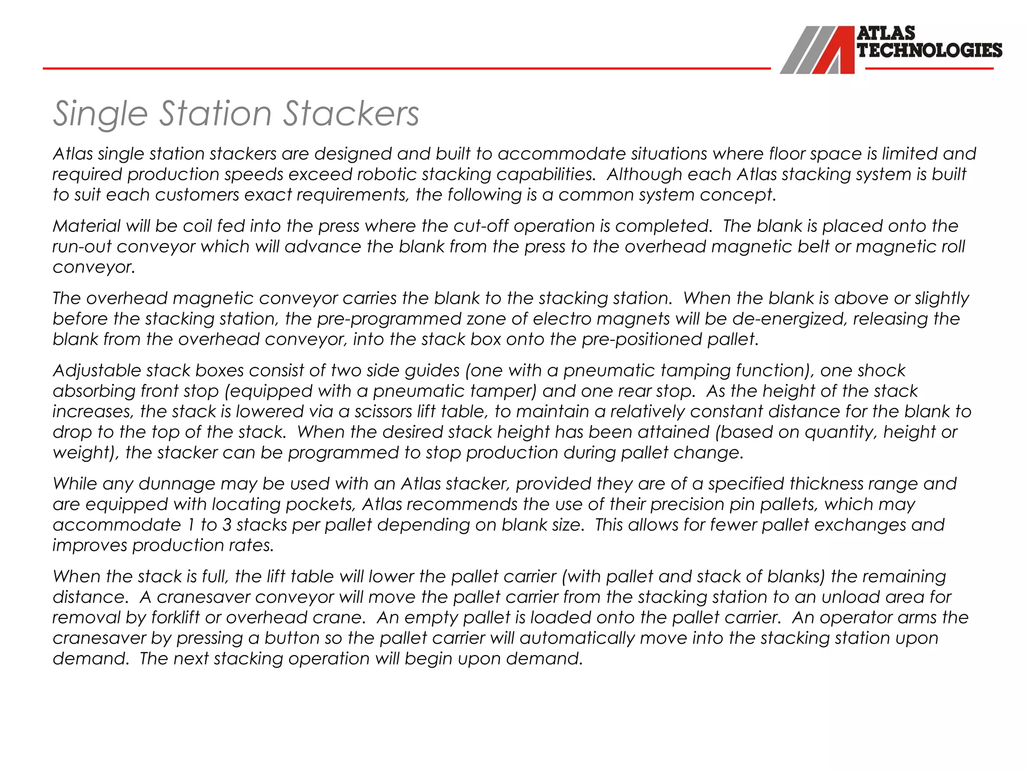 Automated blank stacking | PPT