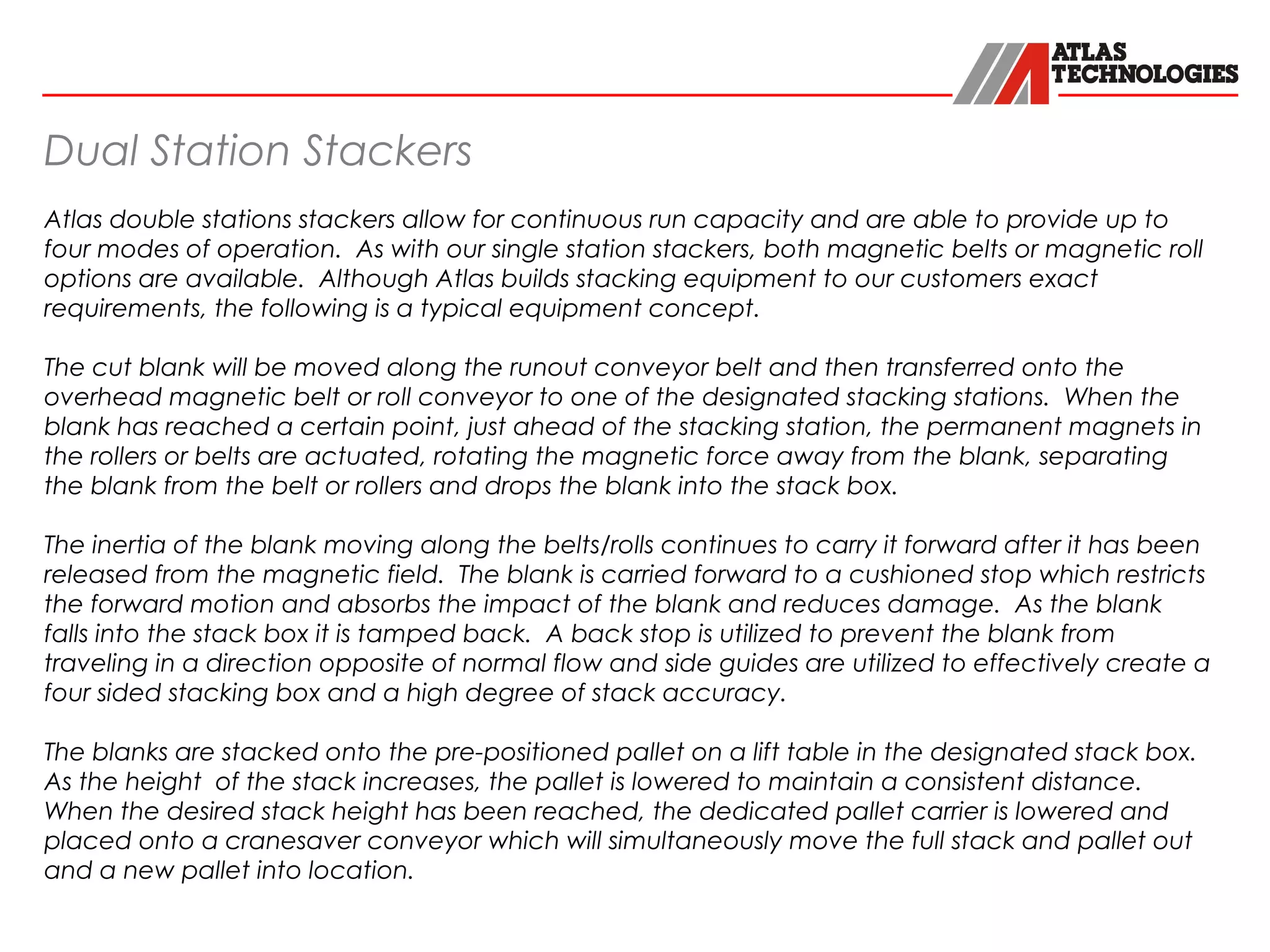 Automated blank stacking | PPT