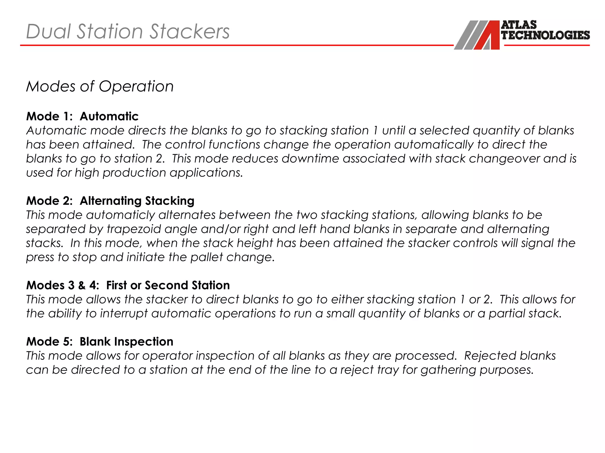 Automated blank stacking | PPT