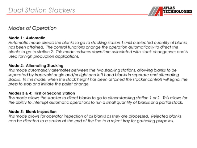 Automated blank stacking | PPT