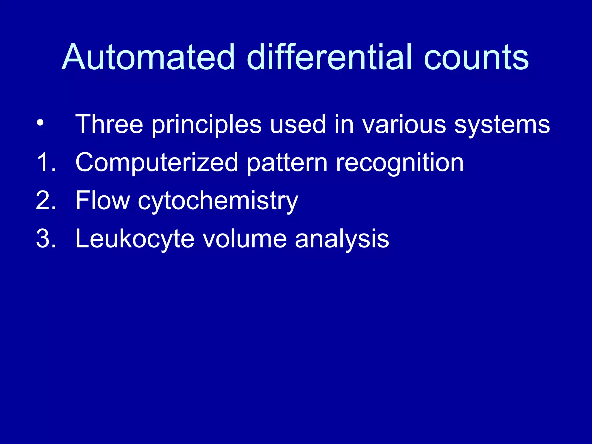 Automated blood cell analisers | PPT