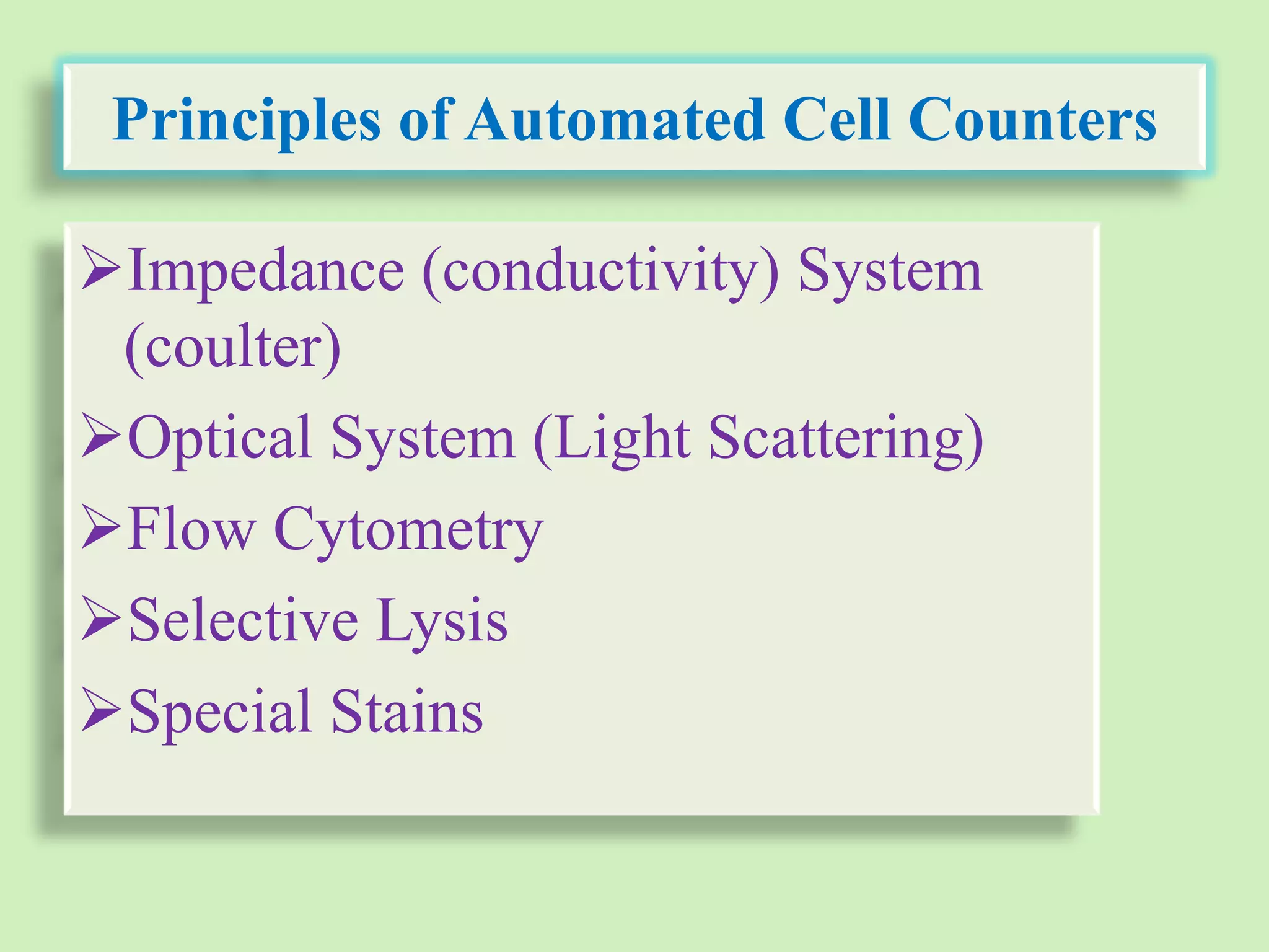 Automated blood cell counter by yasin arafat | PPT