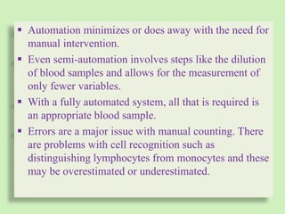 Automated blood cell counter by yasin arafat | PDF