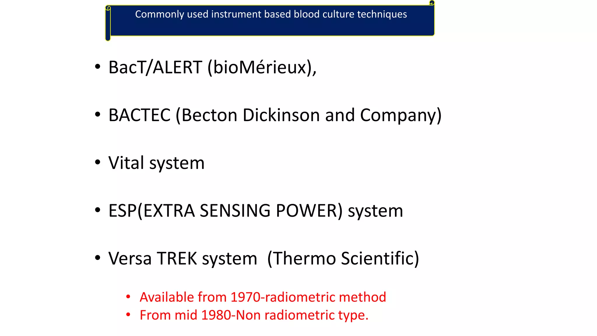 Automated blood culture system part 1 | PPTX