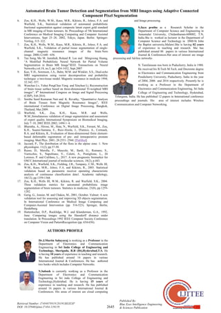 Automated brain tumor detection and segmentation from mri images using adaptive connected ...