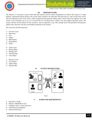 Automated Canteen Ordering System Using Android | PDF