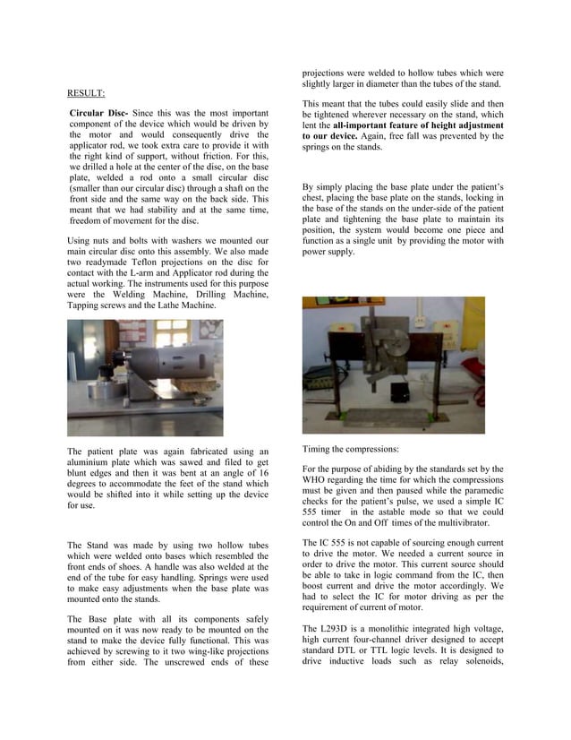 Designing An Automated Cardiopulmonary Resuscitation Device