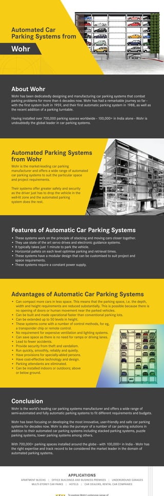 Automated Car Parking Systems From Wohr | PDF