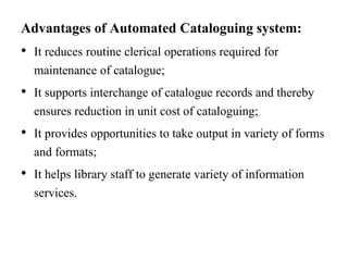 Automated catologuing system | PPTX