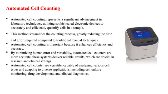 Automated Cell Counting for cell counting | PPTX