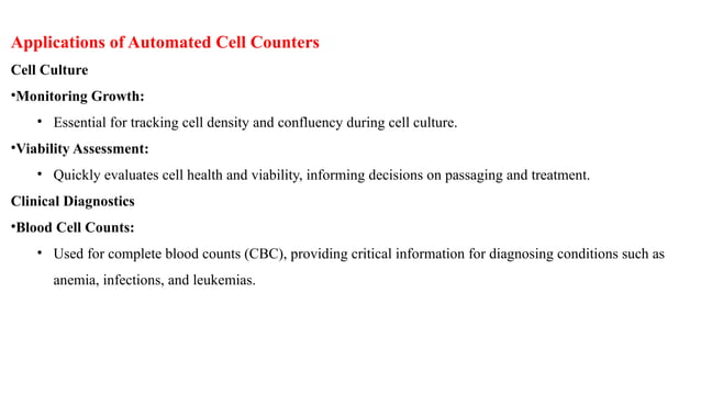 Automated Cell Counting for cell counting | PPTX