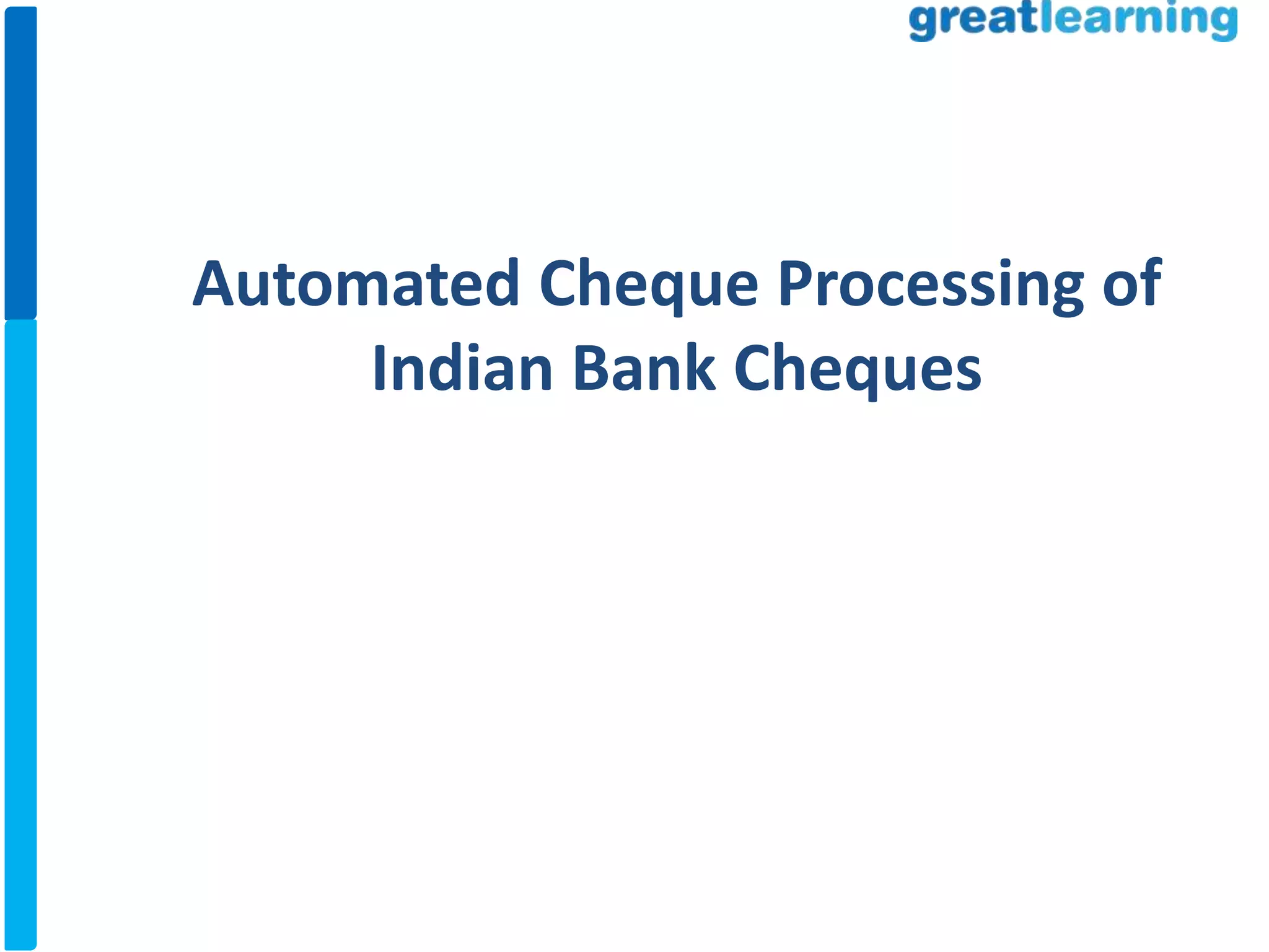 Automated cheque recognition | PPT