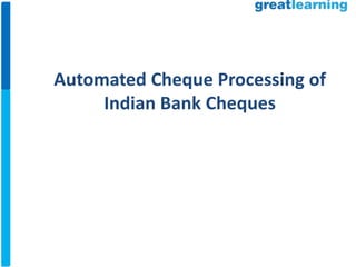Automated cheque recognition | PPSX | Photo Editing Software | Computer Software and Applications