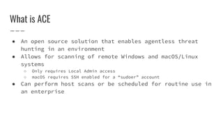 Automated, Collection, and Enrichment (ACE) | PPT