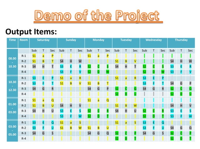 Automated computerized class routine | PPTX