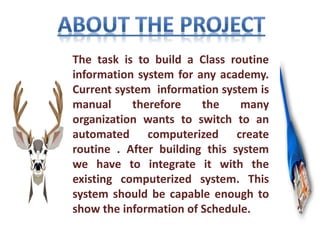 Automated computerized class routine | PPTX