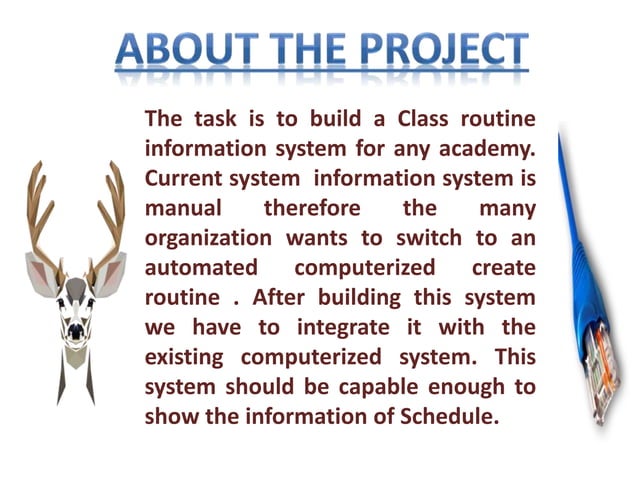 Automated computerized class routine | PPTX