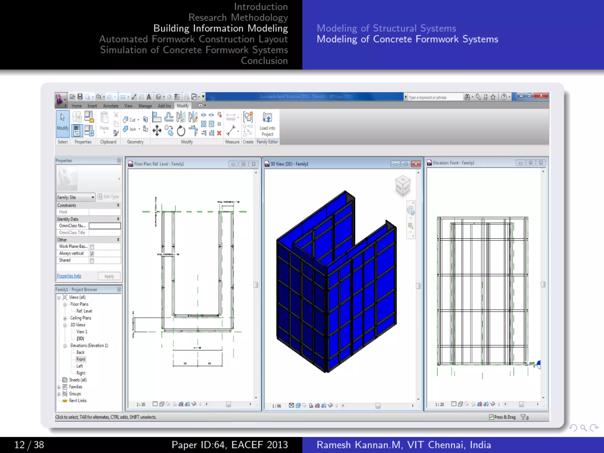 Automated Construction Layout And Simulation Of Concrete Formwork System Using Bim Ppt