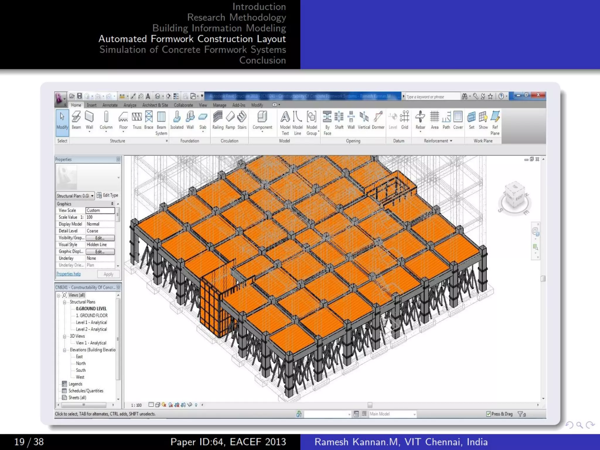 Automated Construction Layout And Simulation Of Concrete Formwork System Using Bim Ppt