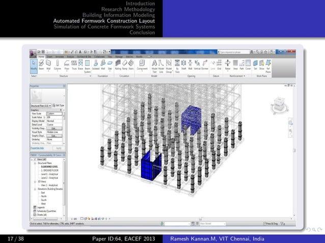 Automated construction layout and simulation of concrete formwork ...