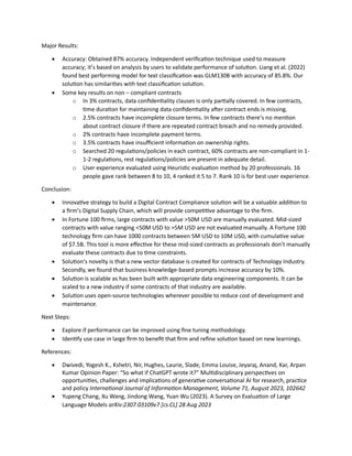 Automated Contract Compliance using RAG based LLM solution-Abstract | PDF