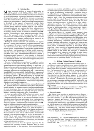 Automated design of multiphase space missions using hybrid optimal contro (1) | PDF