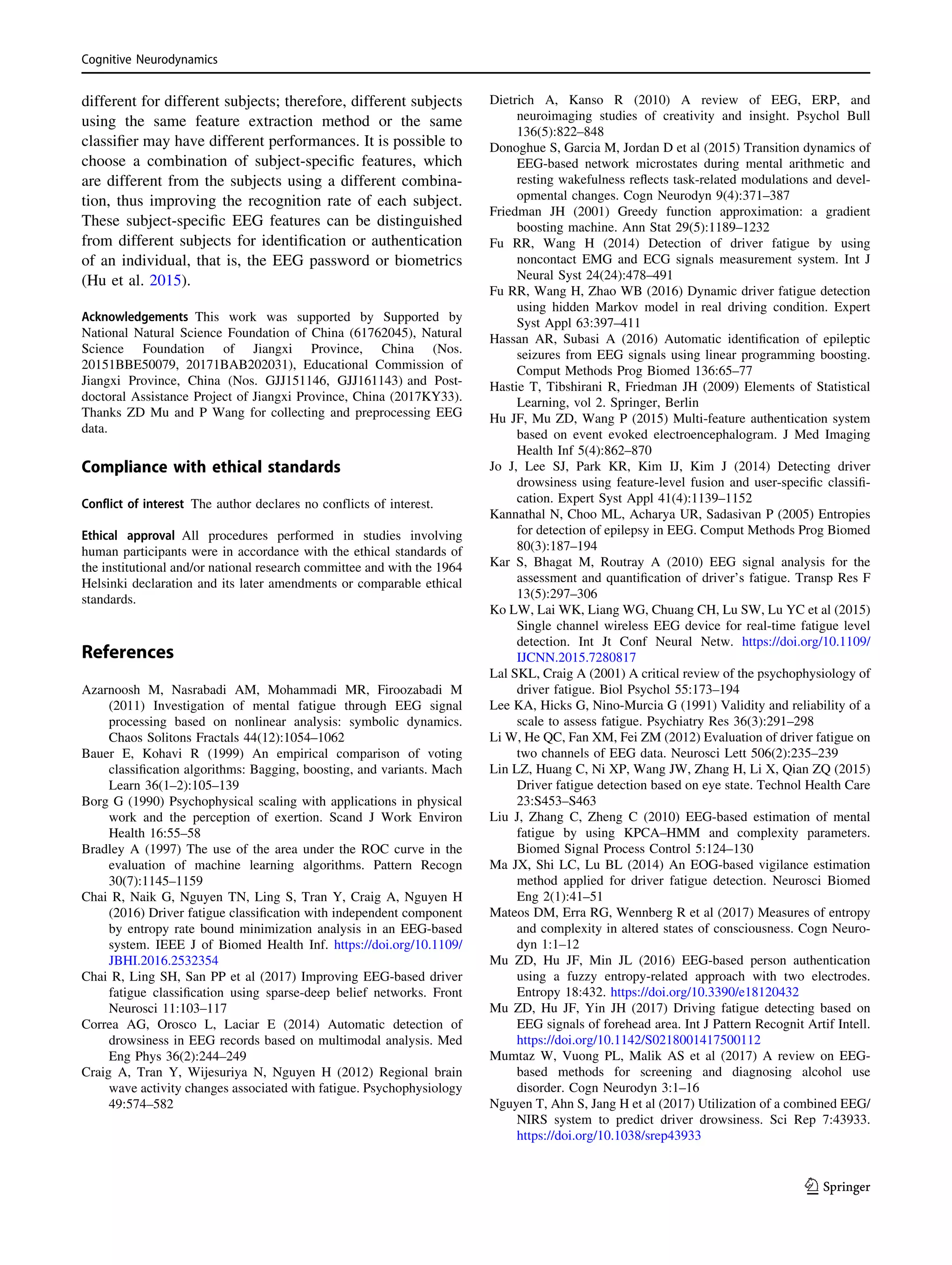 Automated Detection Of Driver Fatigue Based On Eeg Signals Using Gradient Boosting Decision Tree