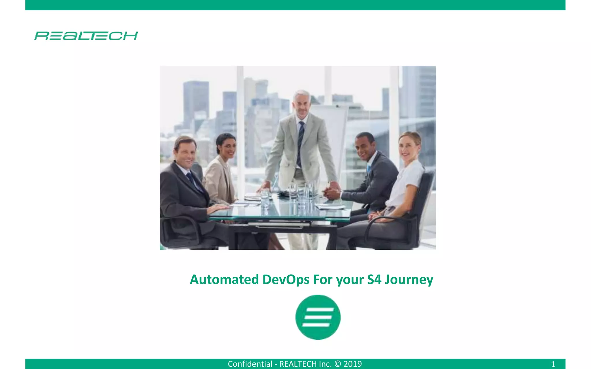 REALTECH Webinar - Automated DevOps and the S4 journey | PPT