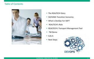 REALTECH Webinar - Automated DevOps and the S4 journey | PPTX