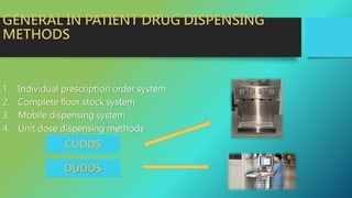 Automated drug despensing | PPTX