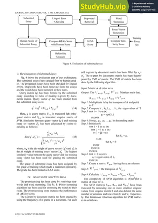 Automated Essay Scoring Using Generalized Latent Semantic Analysis | PDF