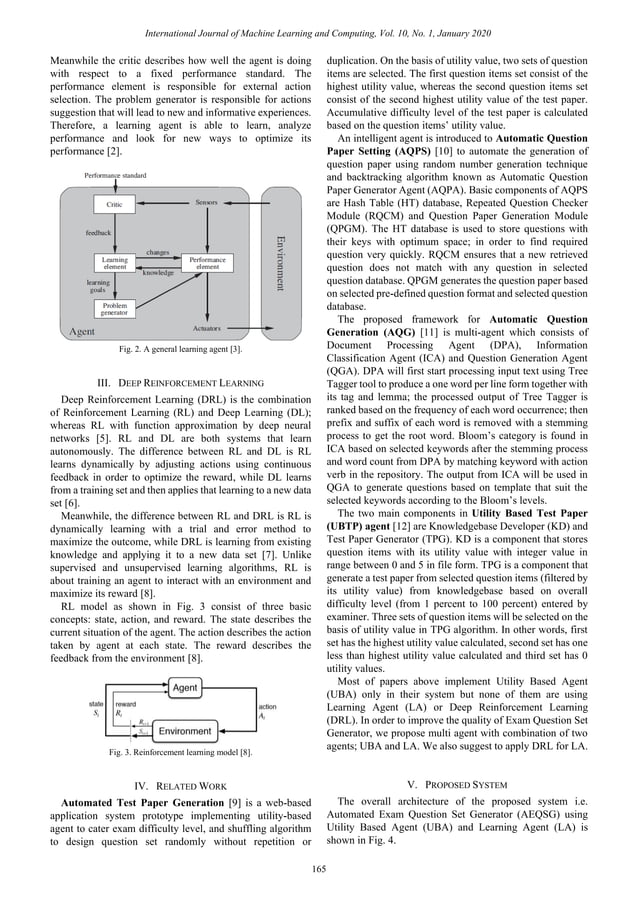 Automated exam question set generator using utility based agent and learning agent | PDF ...