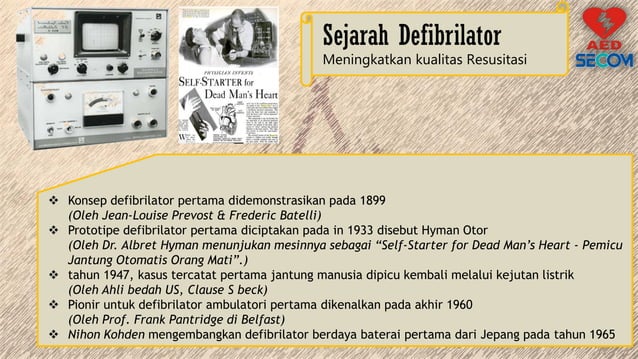 Automated External Defibrillator alat pacu jantung (AED)F | PPT